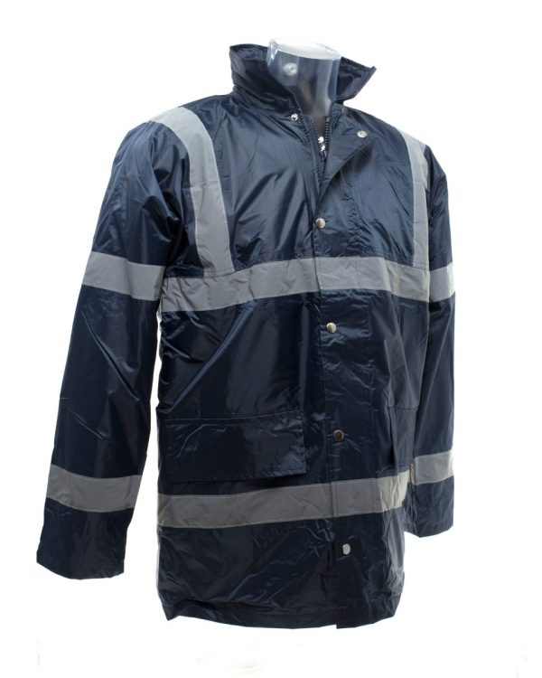 Security Uniform Waterproof/Quilted Jacket Black & Navy - Simply Hi Vis ...