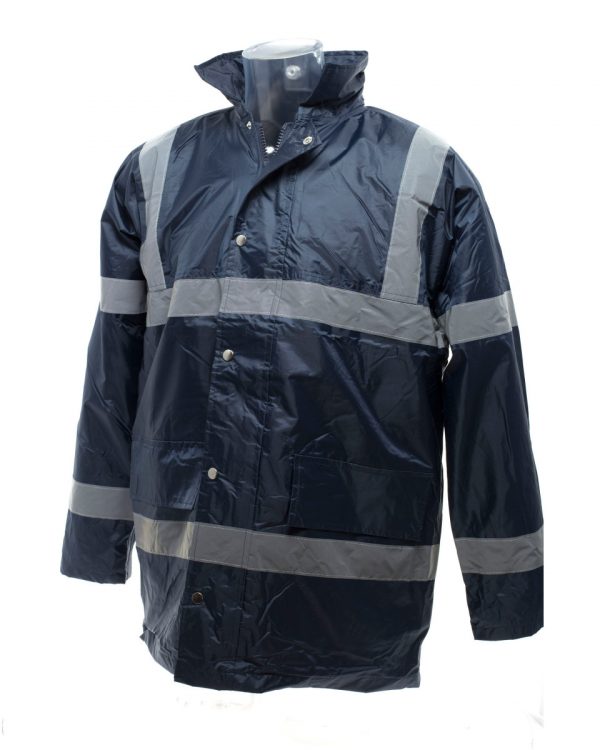 Security Uniform Waterproof/Quilted Jacket Black & Navy - Simply Hi Vis ...