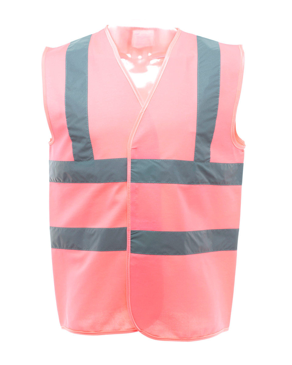 Yoko Pink Hi Vis Coloured Waistcoats / Safety Vest Add Custom Print ...