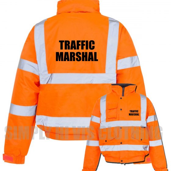 Traffic Banksman Pre Printed Hi Vis Coat / Padded Waterproof Hi Viz ...