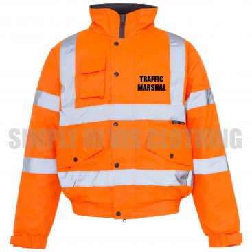 Traffic Banksman Pre Printed Hi Vis Coat / Padded Waterproof Hi Viz ...