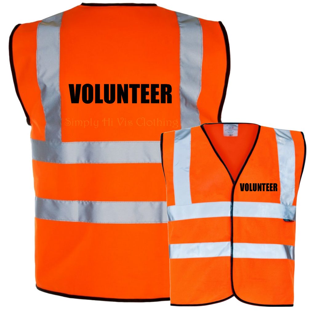 Community Volunteer Pre Printed Hi Vis Safety Vest / Hi Viz Waistcoat ...
