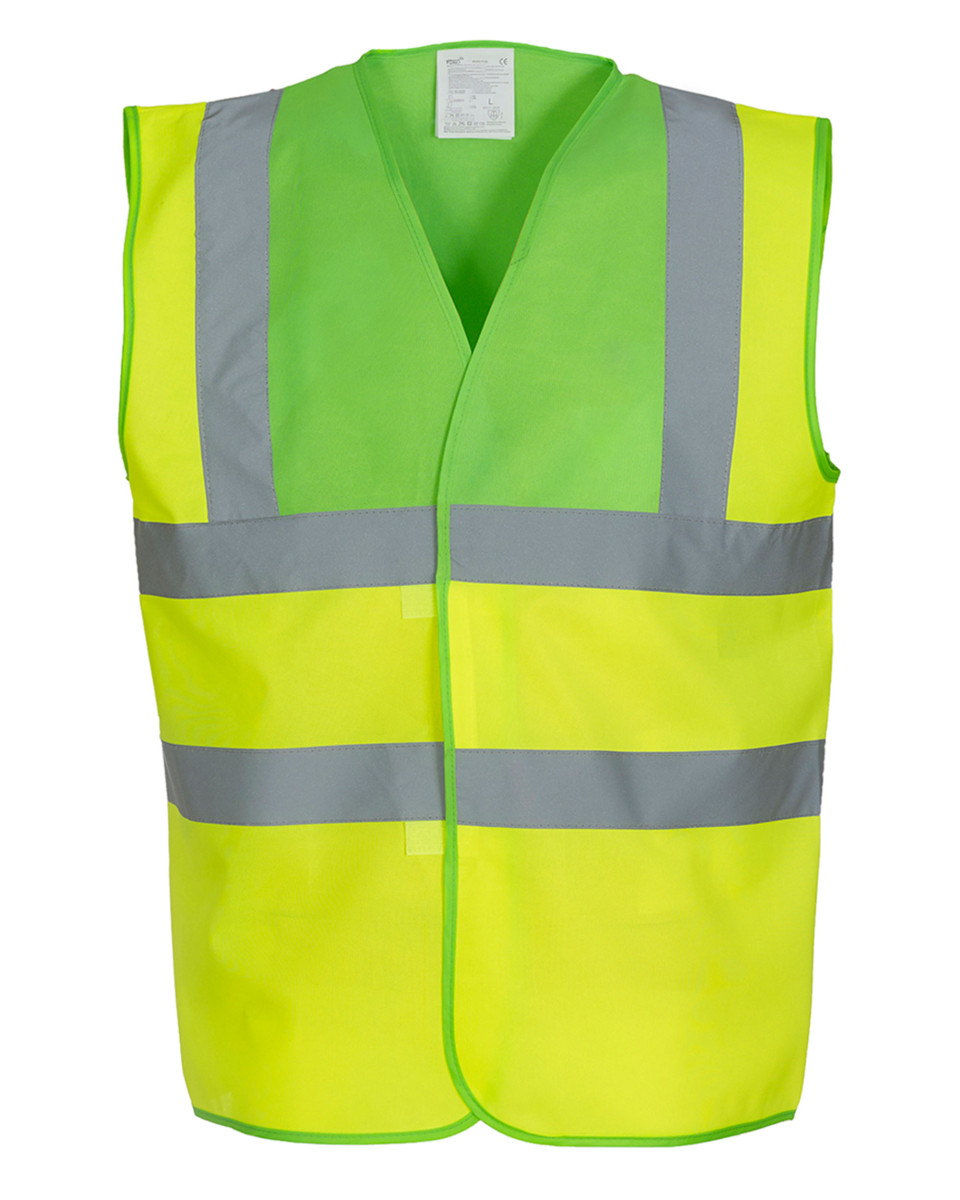 Lime Green & Yellow Two Tone Hi Vis Coloured Waistcoats / Safety Vest ...
