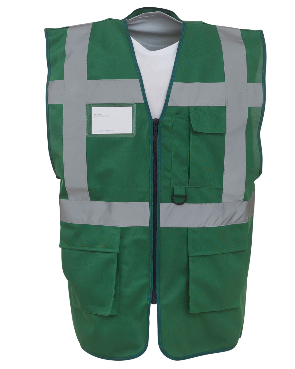 Paramedic Green Multi Pocket Executive Hi Vis Coloured Waistcoats ...