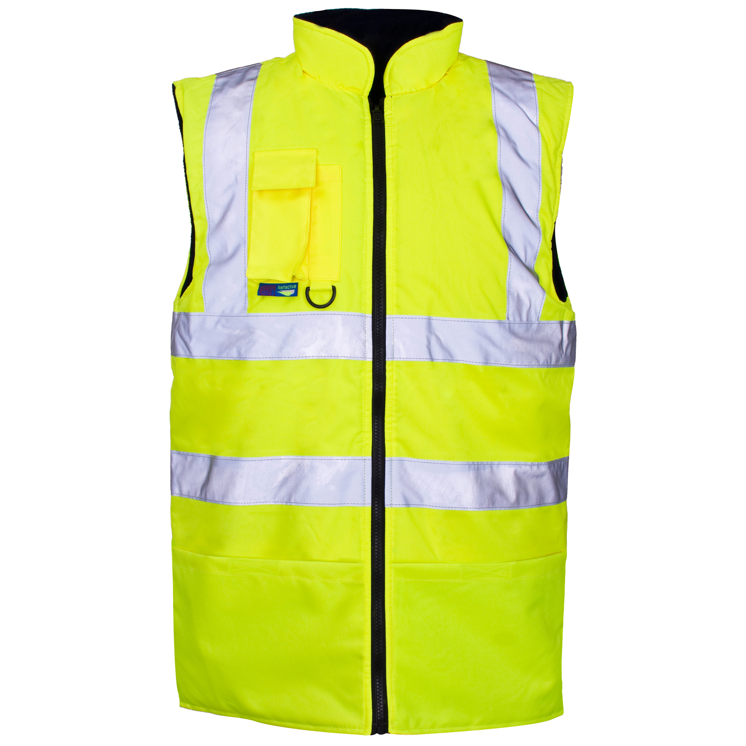 Body Warmer Yellow Hi Vis Reversible Fleece Lined - Simply Hi Vis ...
