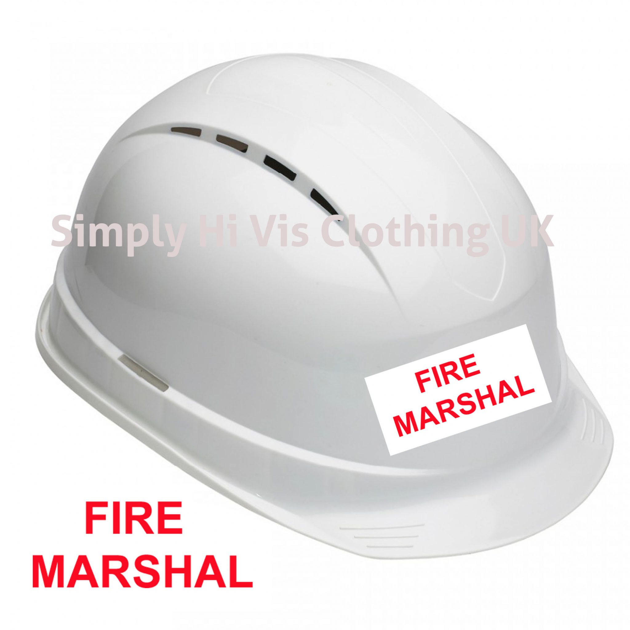 Fire Warden Vented Safety Helmet / Hard Hat - Simply Hi Vis Clothing UK