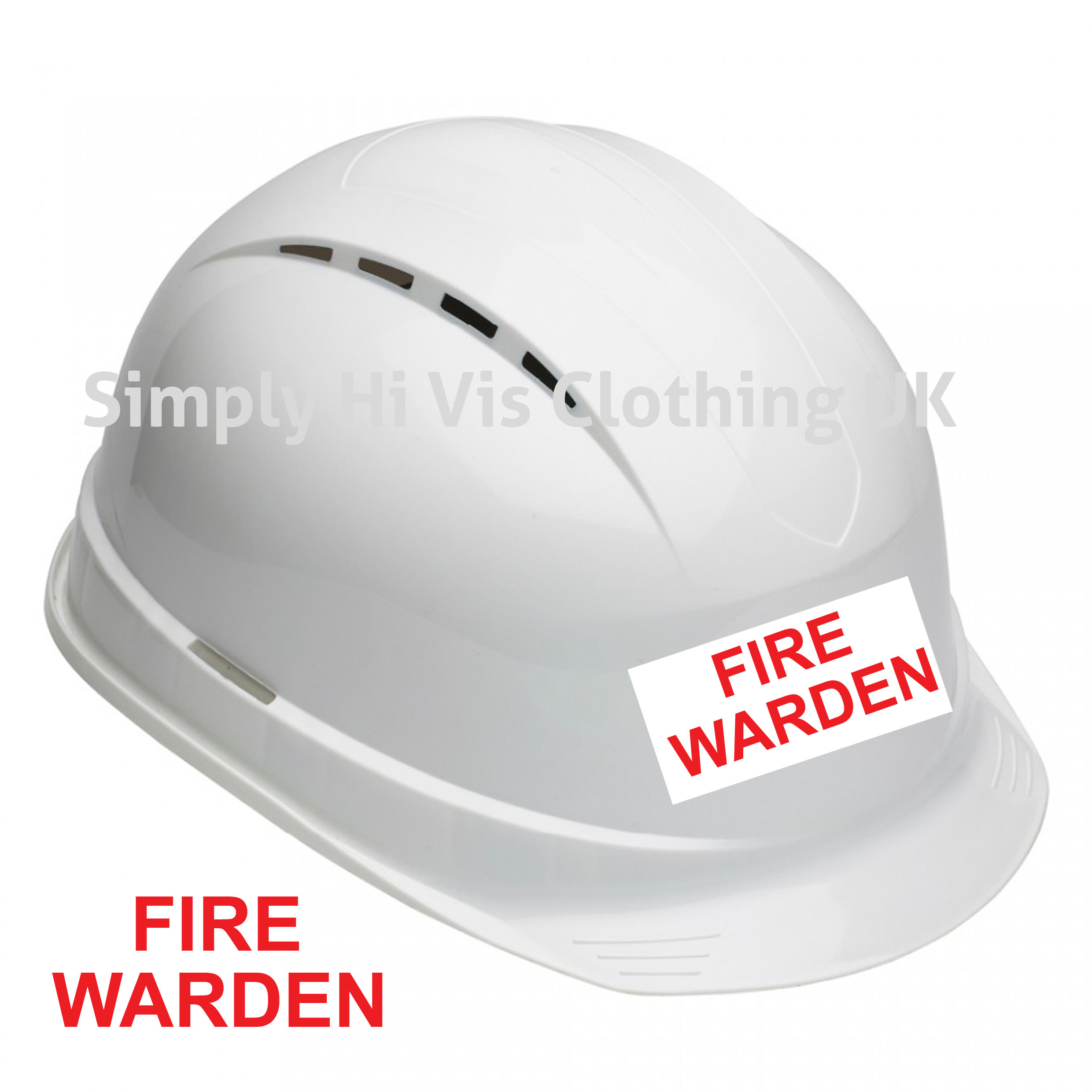 Fire Warden Vented Safety Helmet / Hard Hat - Simply Hi Vis Clothing UK