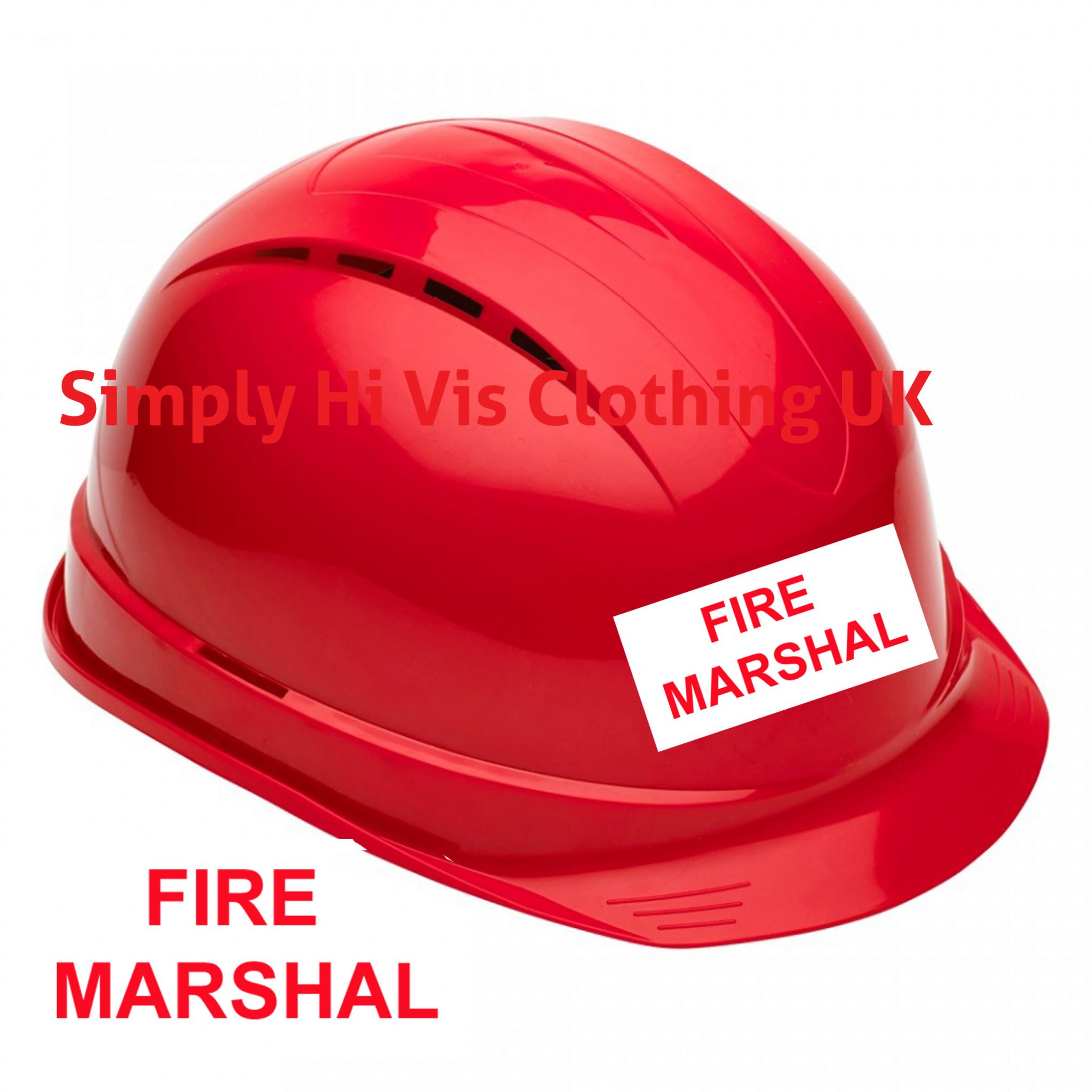 Fire Warden Vented Safety Helmet / Hard Hat - Simply Hi Vis Clothing UK