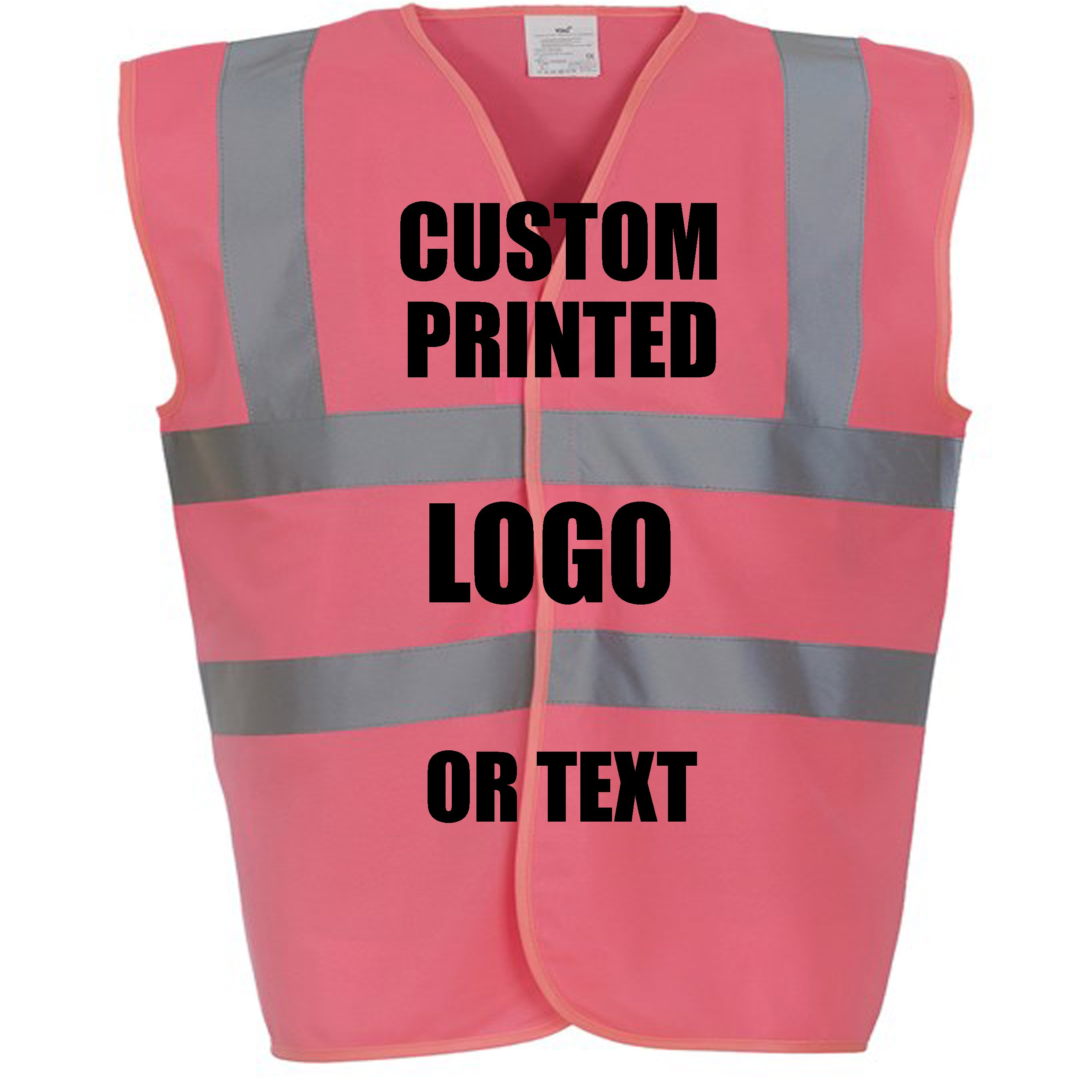 Printed Hi Vis Waistcoat, Tabard, Safety Vest Colours Custom Print Logo ...