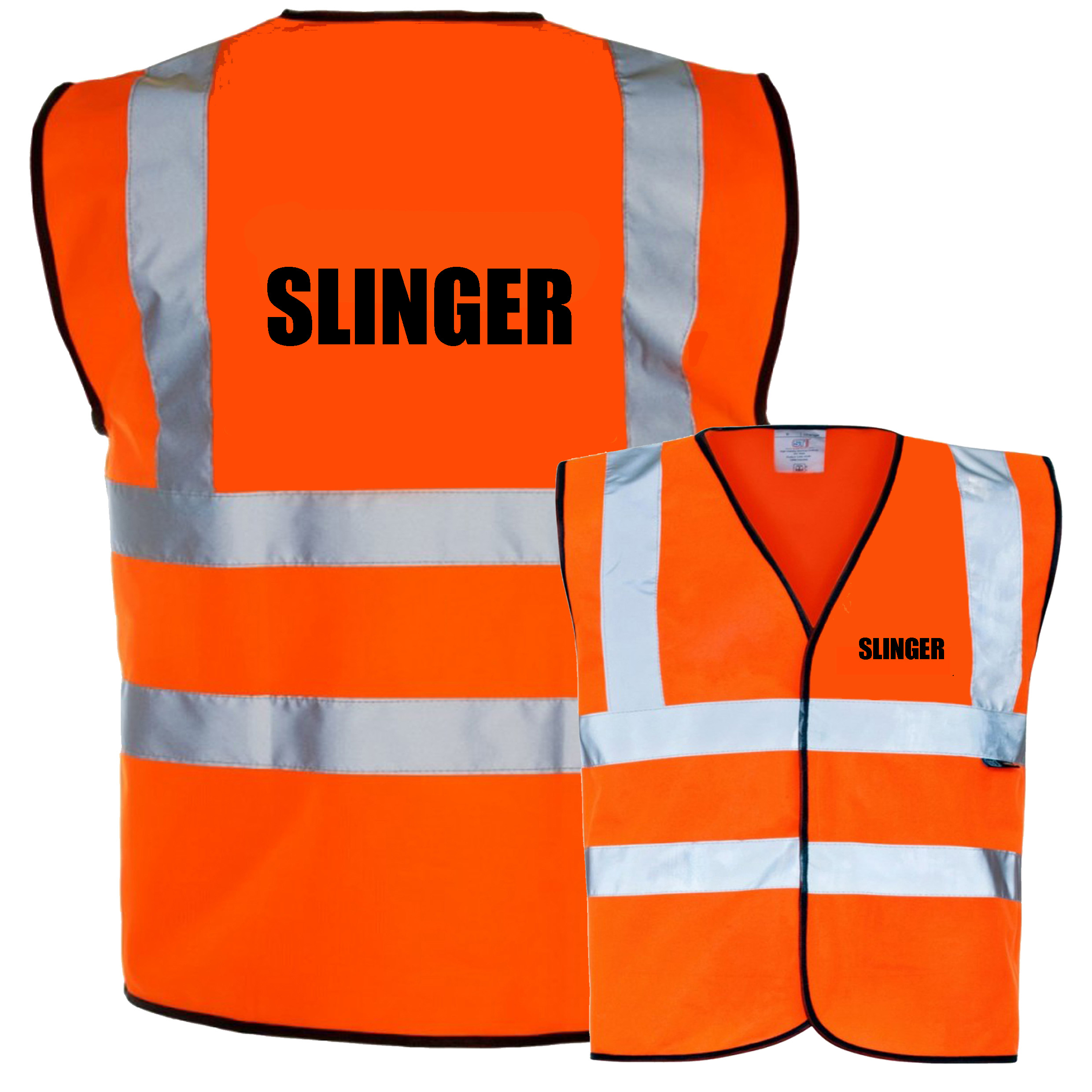 Slinger Pre Printed Hi Vis Safety Vest / Waistcoat EN ISO 20471 ...