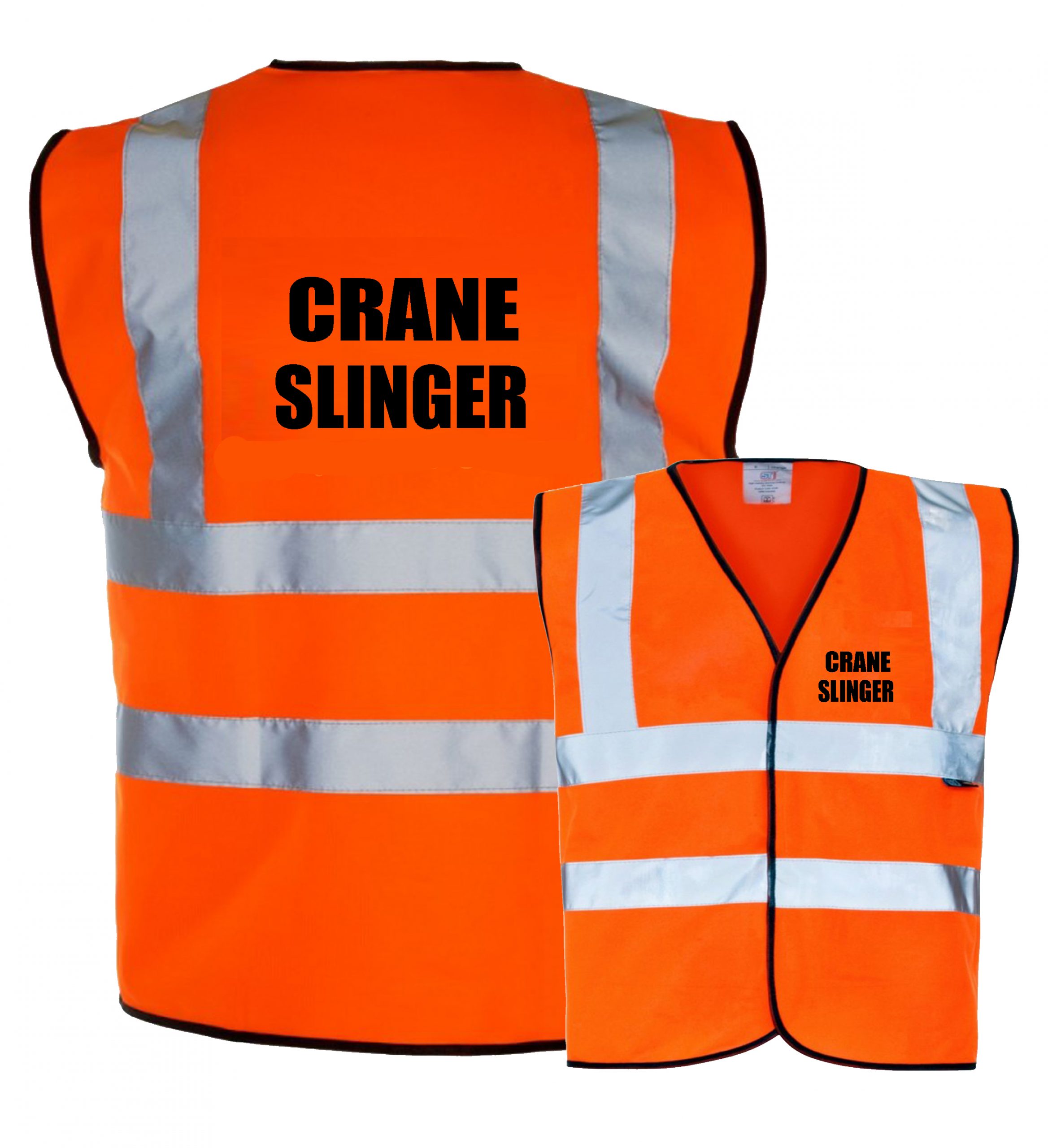 Crane Slinger Pre Printed Hi Vis Safety Vest / Waistcoat EN ISO 20471 ...