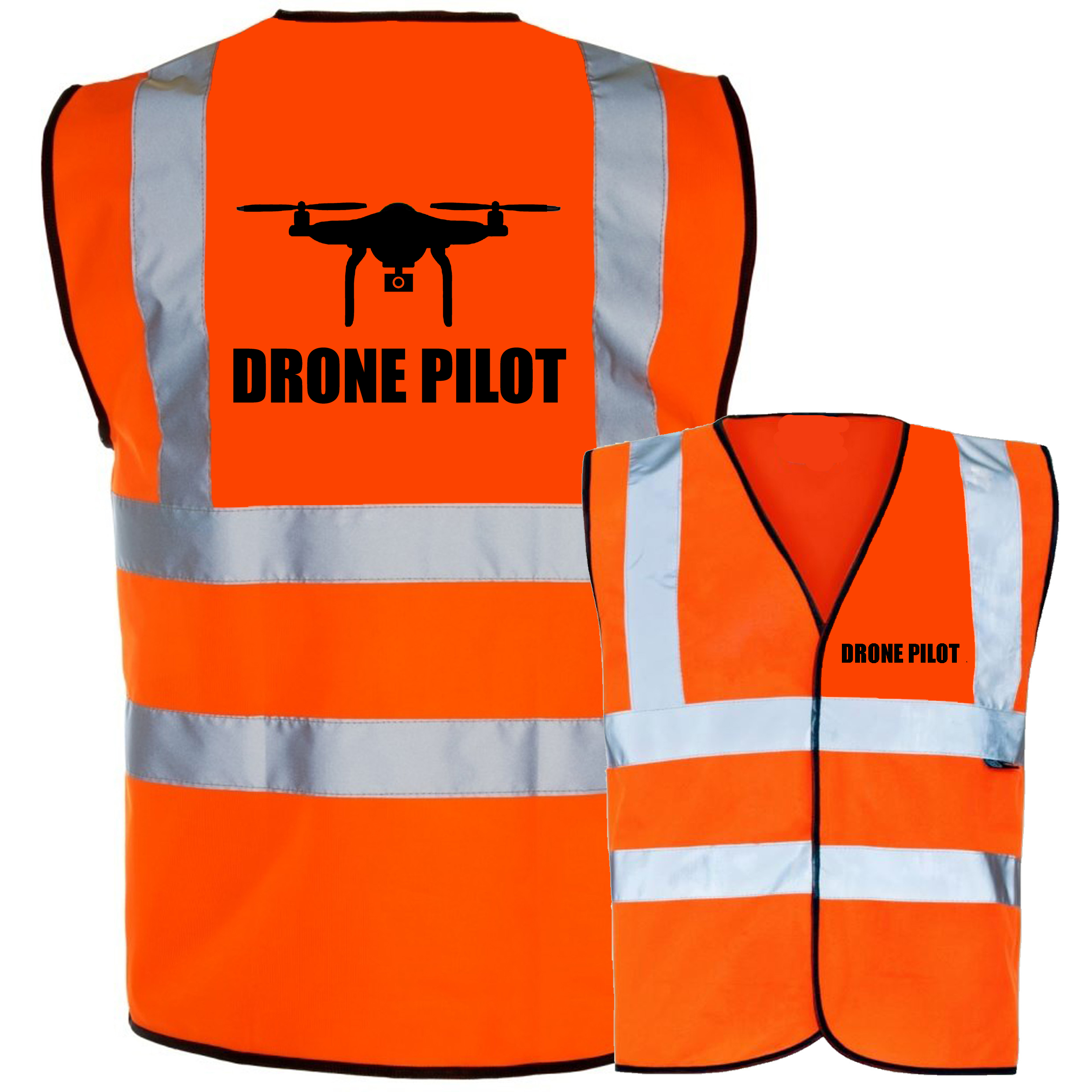 Drone Pilot - Pre Printed Hi Vis Safety Vest / Hi Viz Waistcoat ...