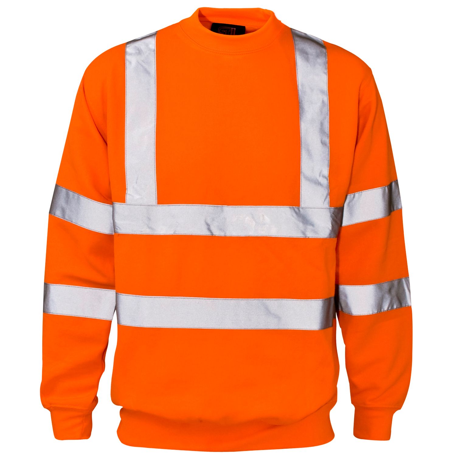 Custom Printed Hi Vis Orange Crew Neck Sweatshirt - Simply Hi Vis ...