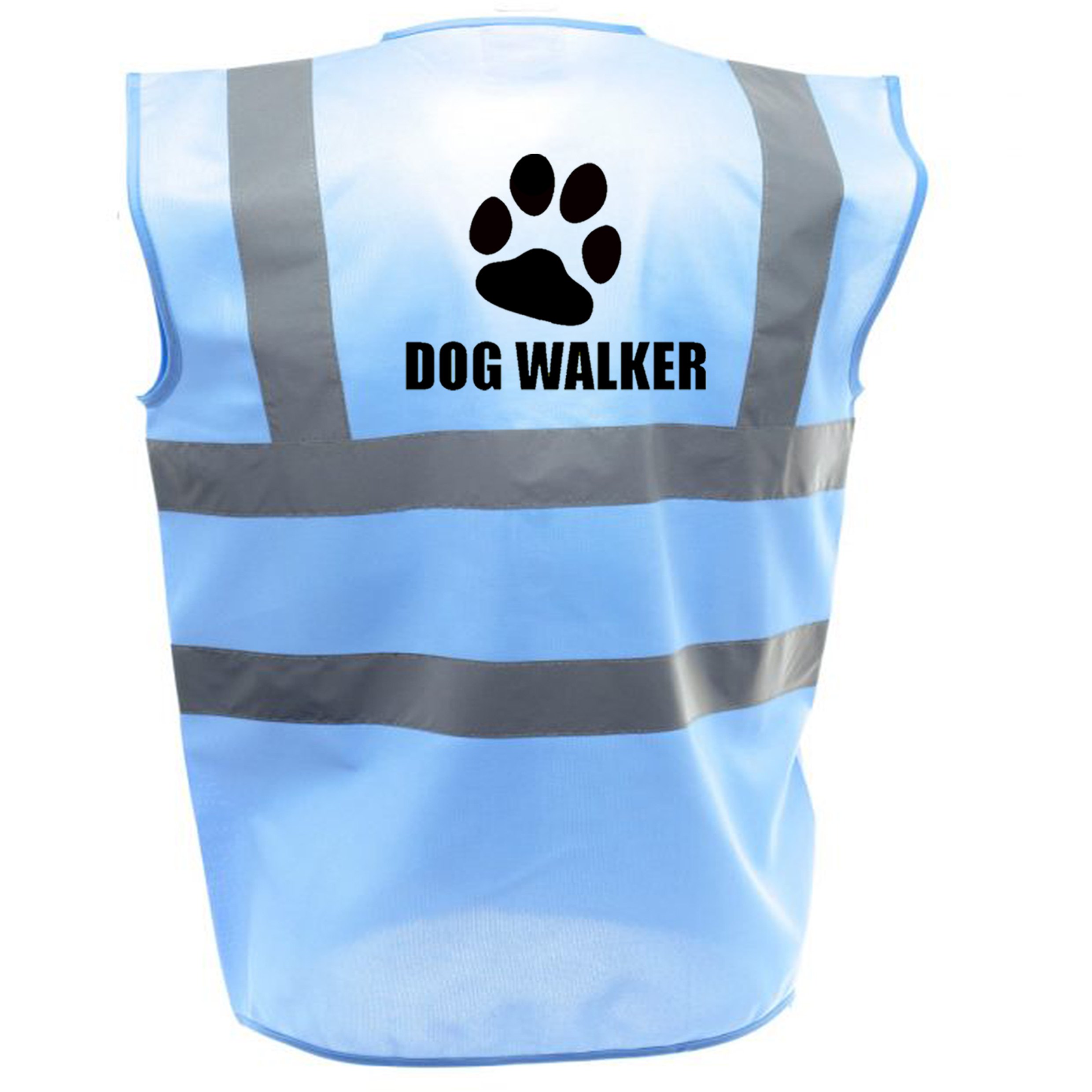 DOG WALKER - Pre Printed Hi Vis Safety Vest Reflective Hi Viz Waistcoat ...