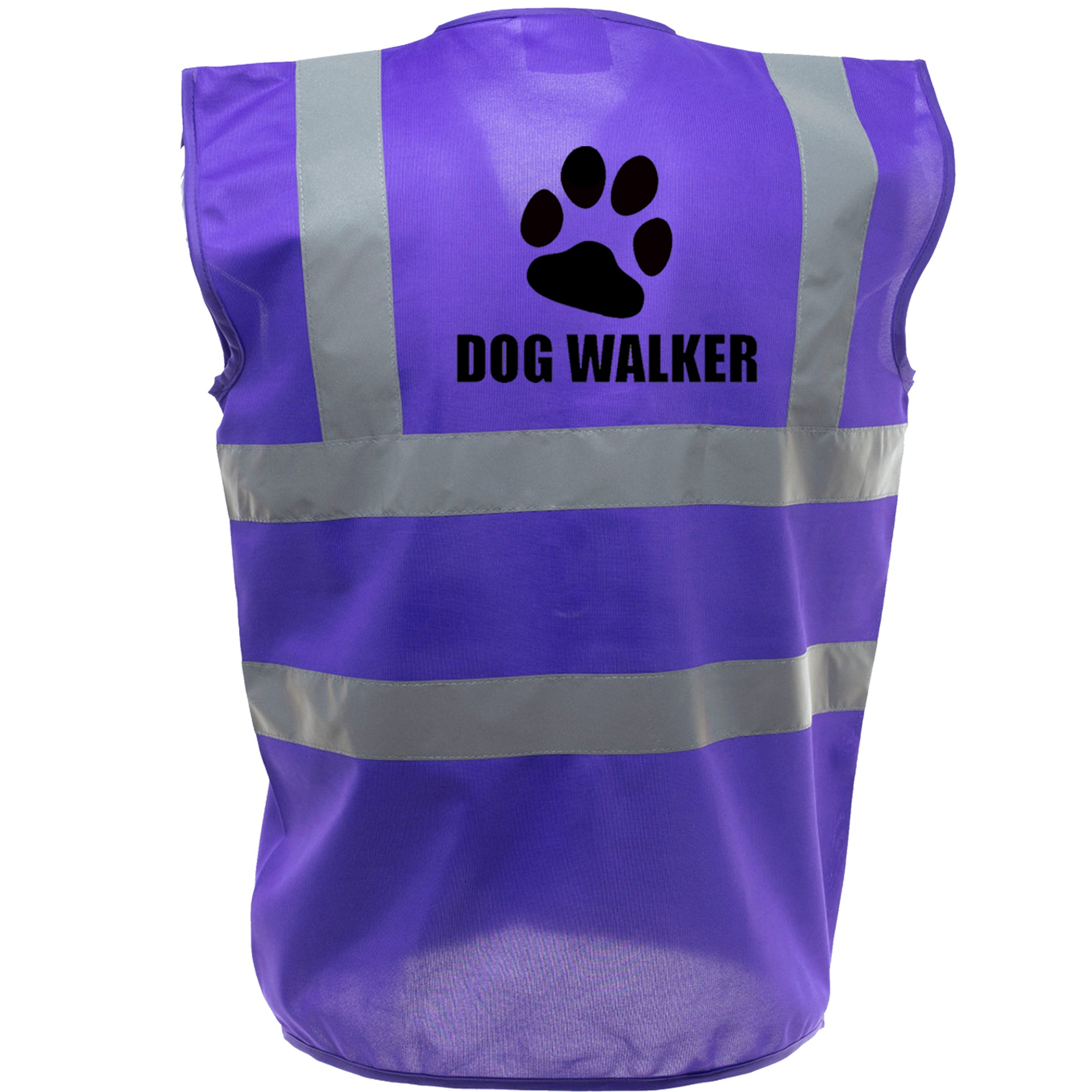 DOG WALKER - Pre Printed Hi Vis Safety Vest Reflective Hi Viz Waistcoat ...