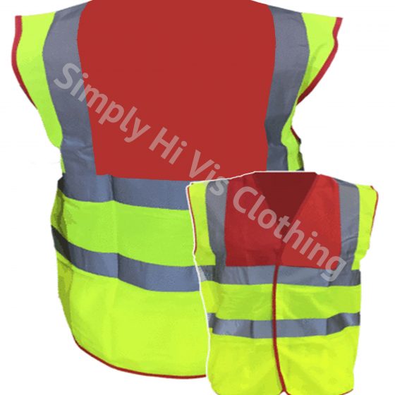 Fire Marshal Pre Printed Yellow / Red Hi Vis Safety Vest, Hi Viz ...