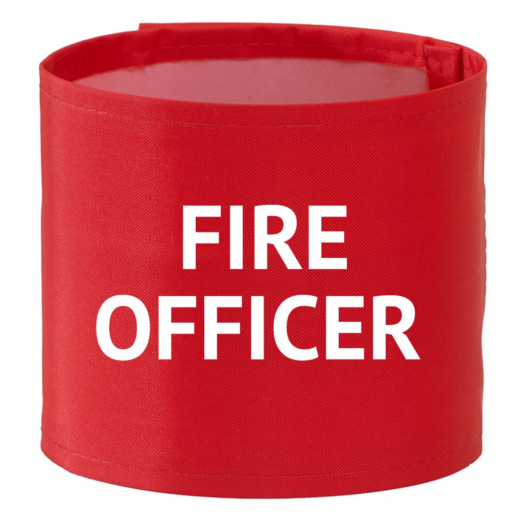 Fire Officer Red ID Arm Band Enhanced Visibility Hi Vis - Simply Hi Vis ...
