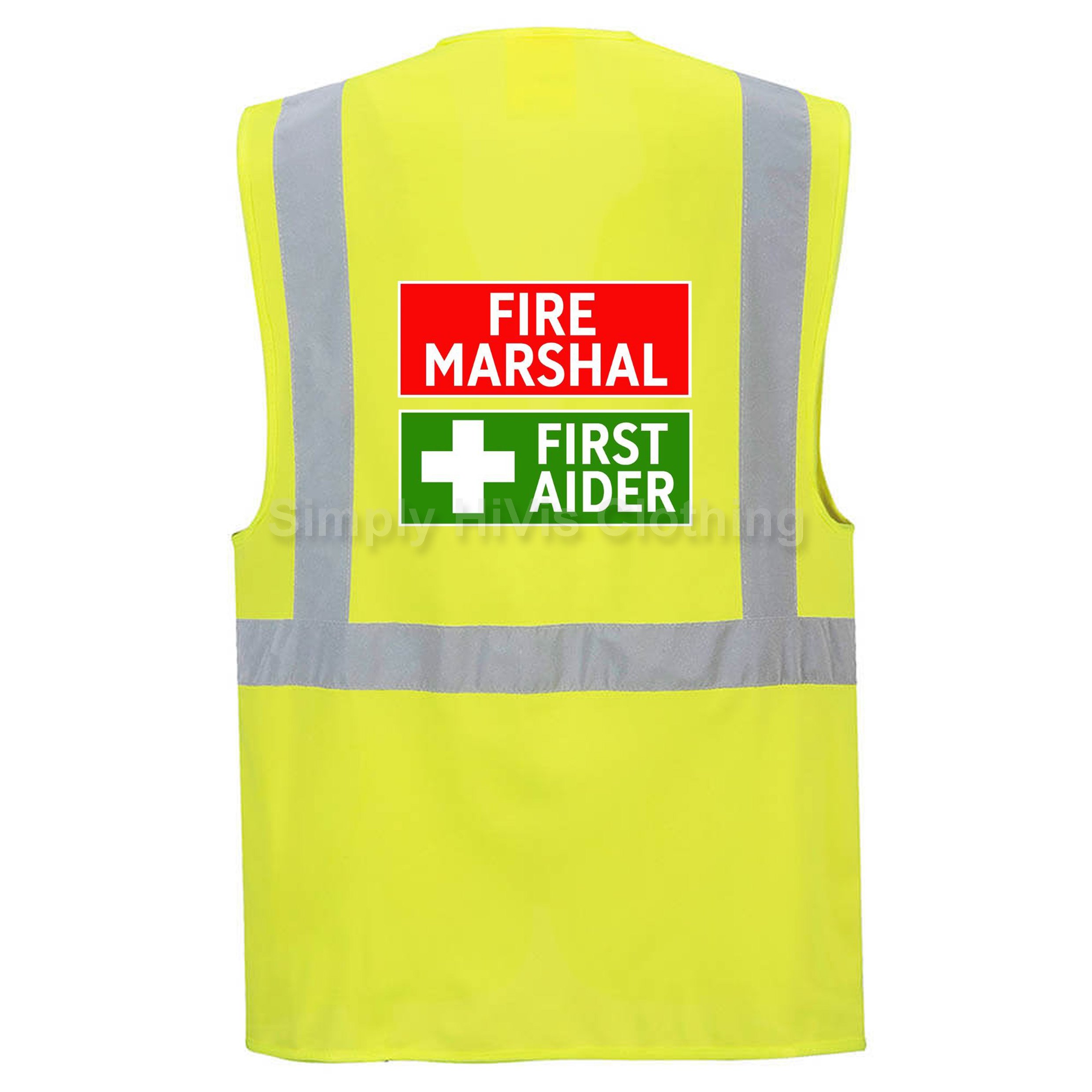 Yellow Multi Pocket Executive Hi Vis Waistcoat / Safety Vest Fire ...