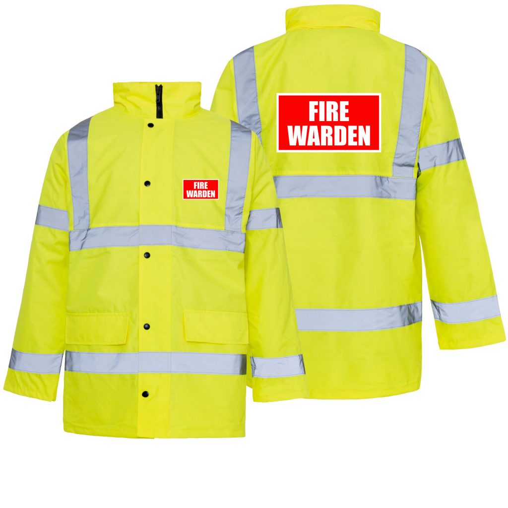 Fire Warden Hi Vis Waterproof Standard Padded Bomber Jacket EN 343 ...