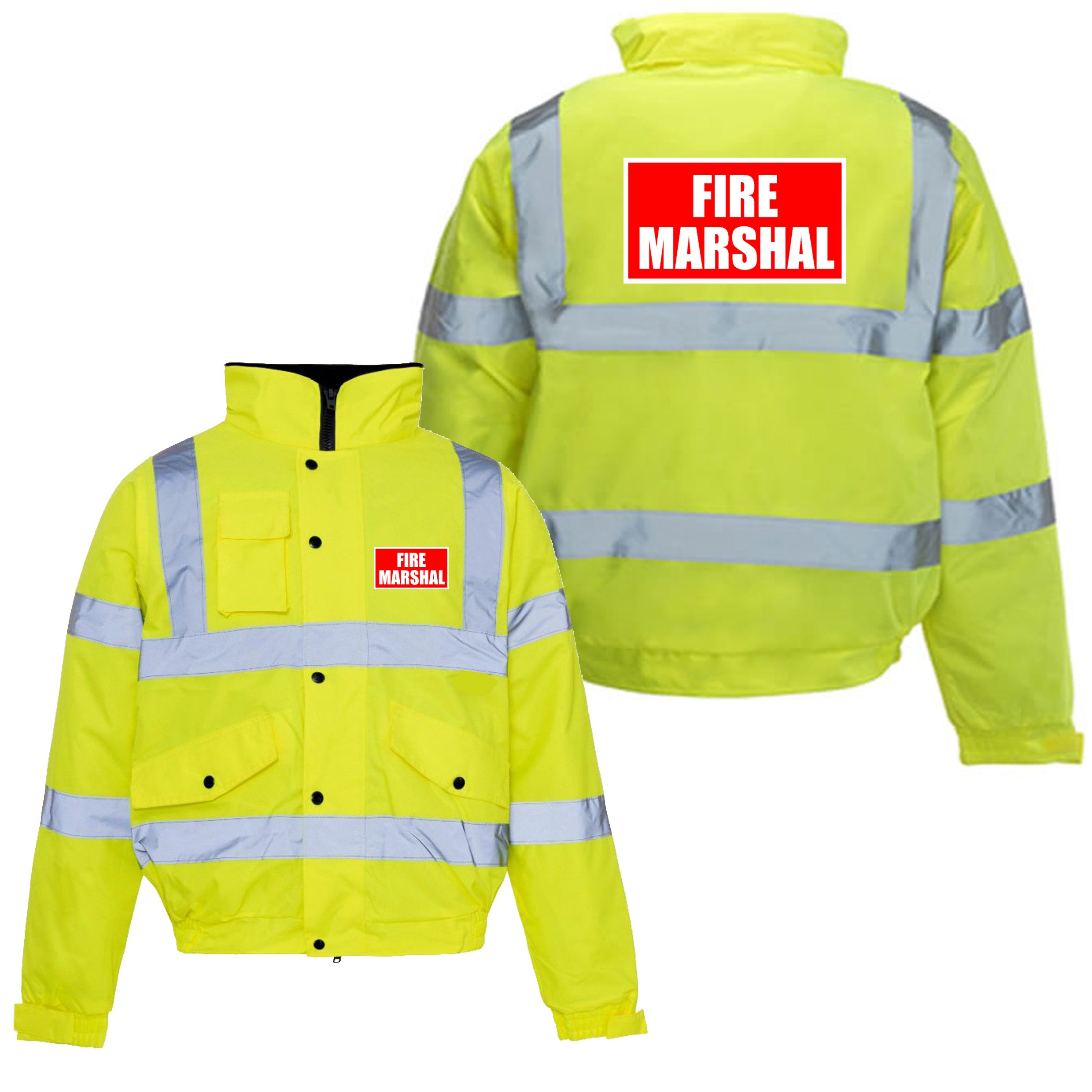 High Vis Jackets Fire Marshal Hi Vis Safety Vest - Red/Yellow High ...