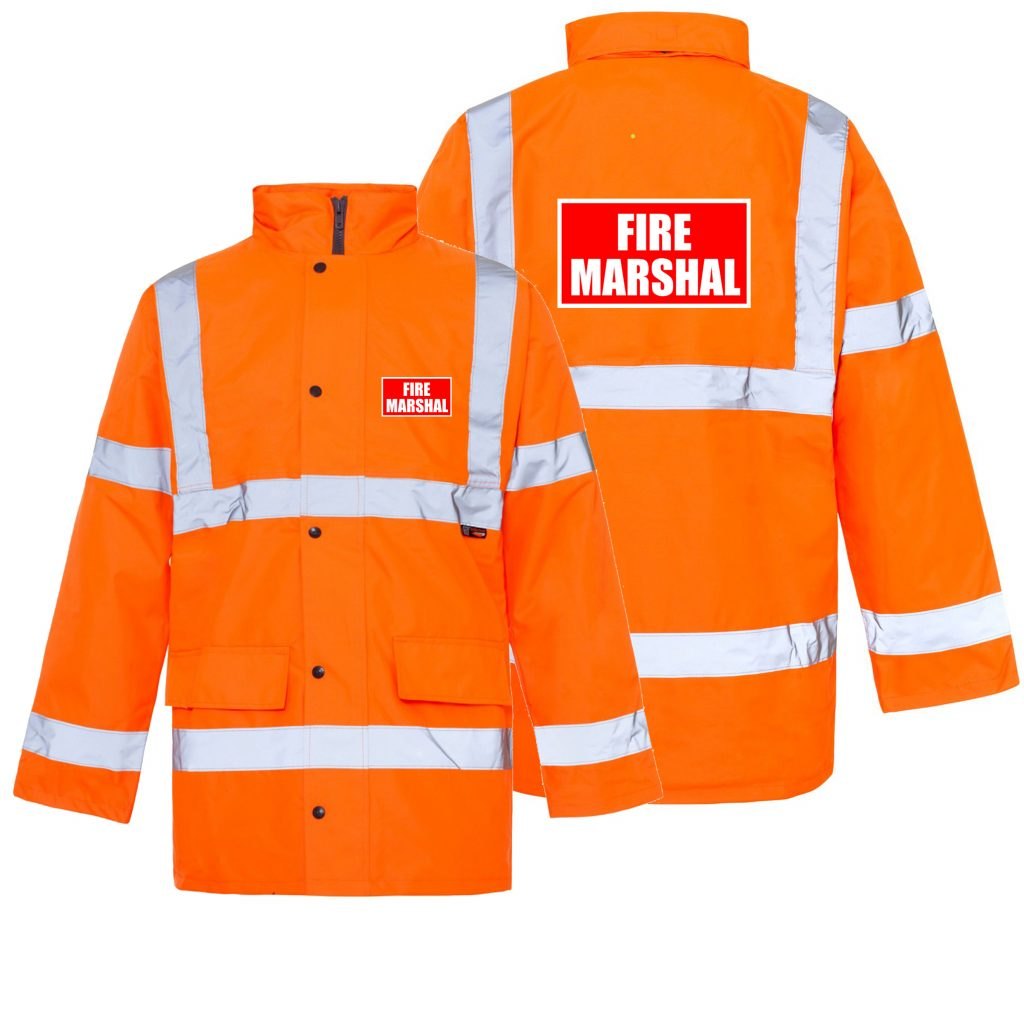 Fire Marshal Hi Vis Waterproof Standard Padded Parka / Traffic Coat ...
